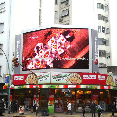 P4.8 Outdoor Fixed Led Display Screen Ip65 Waterproof Die-cast Aluminum ...