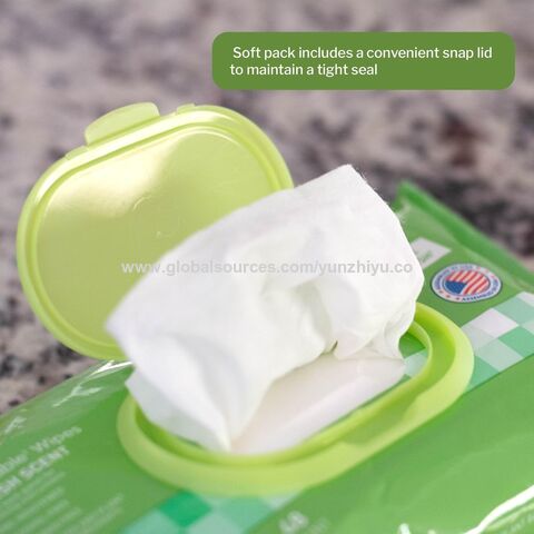Plant Base Butt Wipes Household Use Pure Water Natural Flushable Wet ...