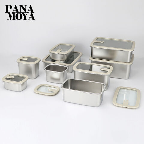 Sus304 Stainless Steel Lunch Box Crisper Food Storage Container With ...