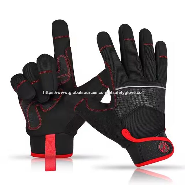 Bulk Buy China Wholesale Safety Gloves Synthetic Leather Pvc Patch Flex ...
