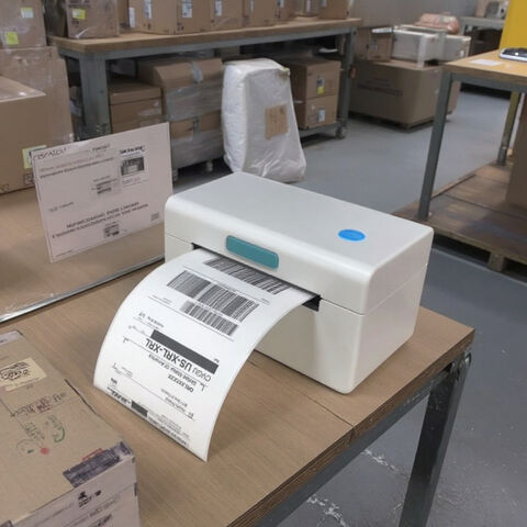 110mm 4x6 Shipping Label Printer Desktop Thermal Adhesive Waybill Label ...