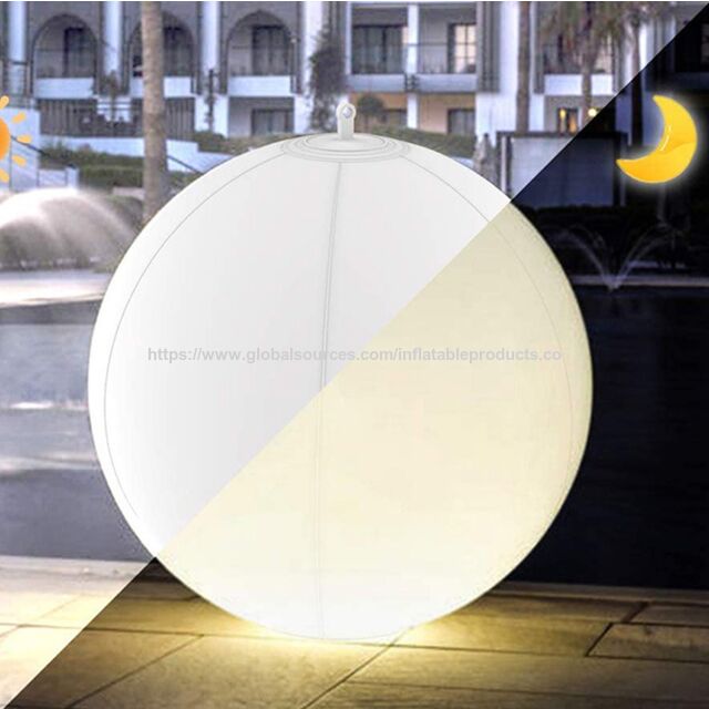 Inflatable Solar Powered Luminous Ball Floating Pool Light Waterproof ...