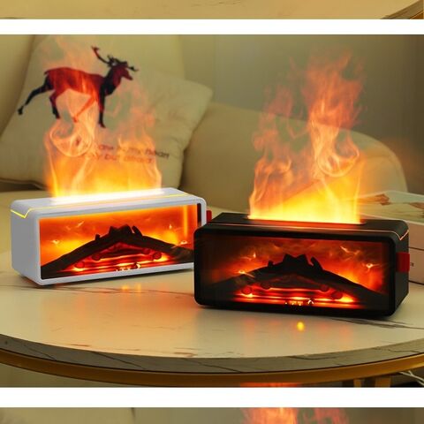 Led Flame Effect Fireplace Lamp With Aroma Diffuser Function ...