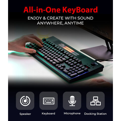 Factory Price Oem All In One Led Hub&mic Speaker Plastic Gaming ...