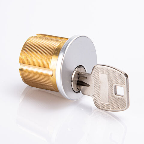 Ansi America High Security 1-1/8\" Brass Door Lock Cylinder Round Style ...