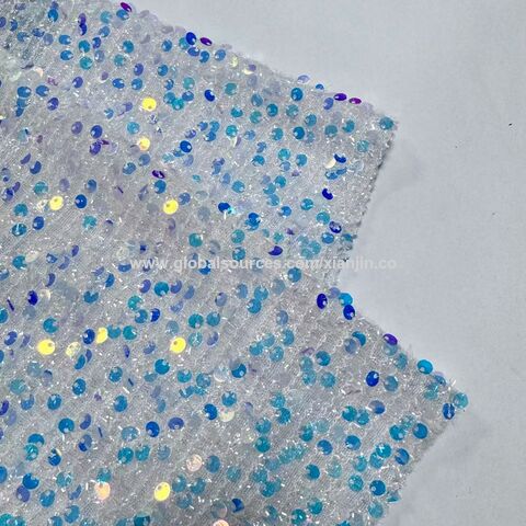 Wholesale Elastic Thick Base Cloth Glitter Sequin Embroidered Velvet ...