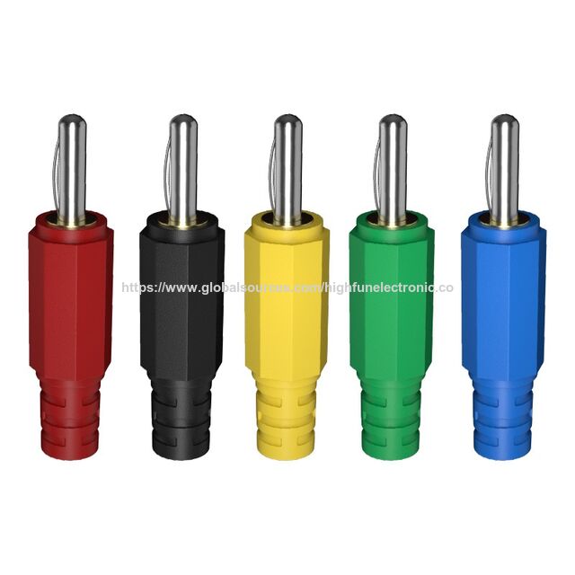 6mm Banana Plug, Spring Rod Type Copper-nickel Plated Plug Connector ...