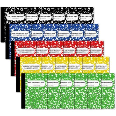 Mini Sized 30 Pack 5 Colors Narrow Ruled Mini Composition Books, Small ...