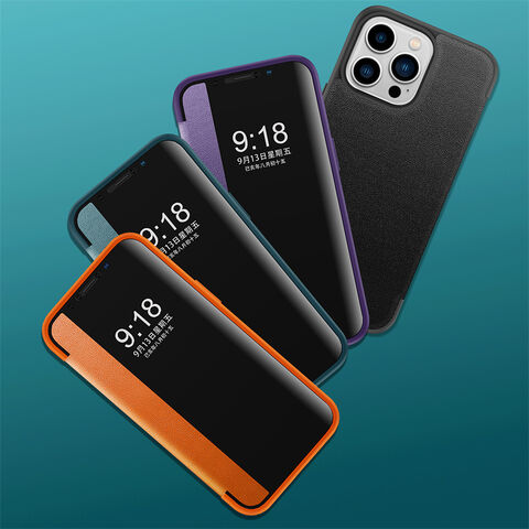 Leather Smart Window View Flip Cases For Iphone 16 Pro Max 15 14 13 12 ...