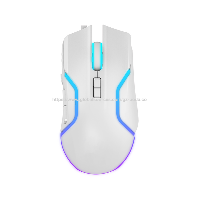 Customed Logo White 13+1 Rgb Lighting Effect 2.4g Wired Wireless ...