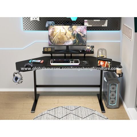 Olin Wing Shaped Gamer Worksation Studio Large Gaming Computer Desk ...