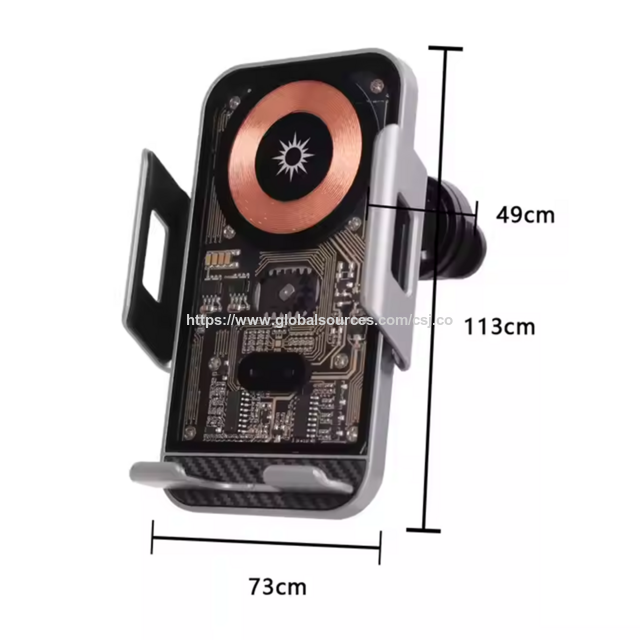 Transparent 15w Auto-sensing Magnetic Car Wireless Phone Charger Holder ...