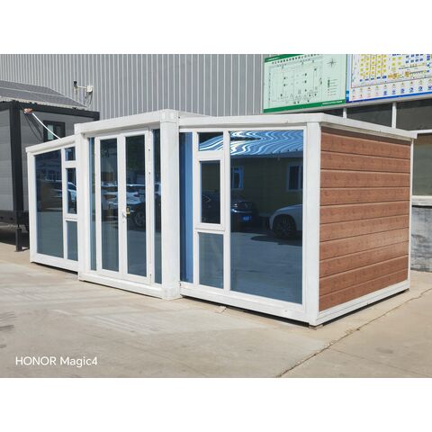 Customize Design 20/40ft Flat Pack Expandable Modular Metal Foldable Temporary Home Prefab House ...