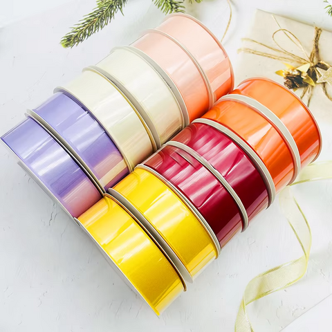 196 Color Custom Single Side Ribbon Roll 1 Inch Satin Double Face ...