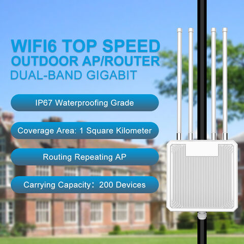 1800m Dual Band Wifi6 High Power Outdoor Wireless Access Point With ...