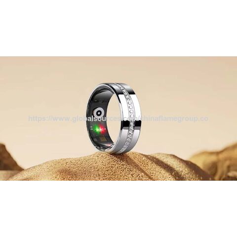 Diamond Smart Ring Ip68 Waterproof Exercise Heart Rate Sleeping ...