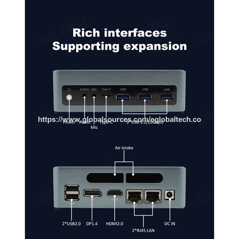 New Design Mini Pc Core Ultra 7 Processor 155u Hdmi Dp Type-c 2*lan 2 ...