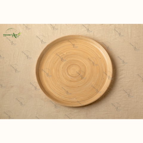 Eco-friendly Handmade Spun Bamboo Serving Tray Handles Food Safe For ...