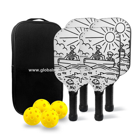 Factory Price Glass Fiber Pickleball Paddle Set, With Frameless Design ...