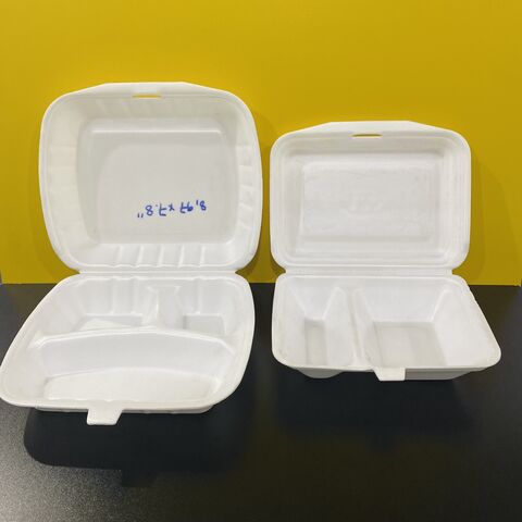Widely Used Factory 8x8 Inch Three Compartments Ps Foam Food Container ...