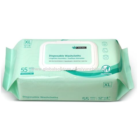 Ultra Thick Alcohol Free Bath Wipes Hypoallergenic Adult Body Wipes ...