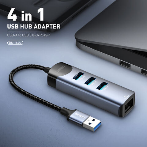 Ldnio Ds-144u Usb-a To 3usb-a+rj45*1 Network Data Transmission Docking Station Hub $6.06 ...