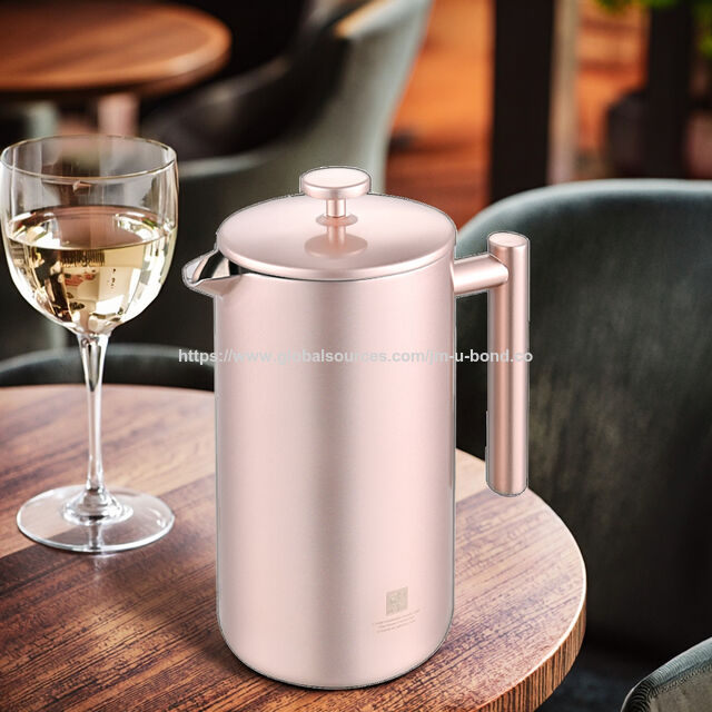 Rose Gold Coffee Maker – Elegant Coffee Press And Coffee Plunger In One ...