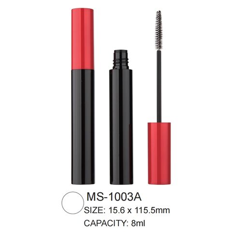 8ml Mascara Container Round Shape Enjected Color Black And Red - Buy ...