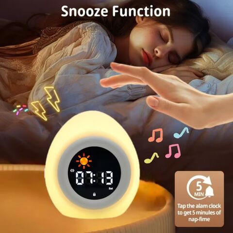 Egg Shape Sleep Trainer Sound Machine Funny Kids Alarm Clock Sheep ...