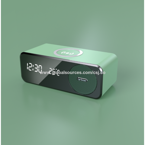 Portable 15w Wireless Charger Led Digital Alarm Clock Bluetooth ...