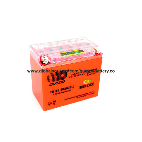 Outdo Yb16l-bs Capacity Motorcycle Battery 12v19ah High Cranking ...