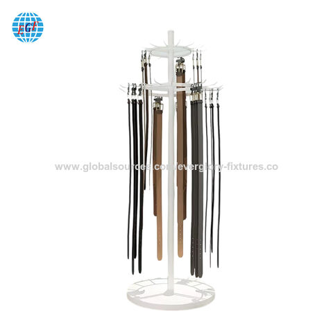 Luxury Metal Black White Gold Leather Belt Tie Display Shelf Floor ...