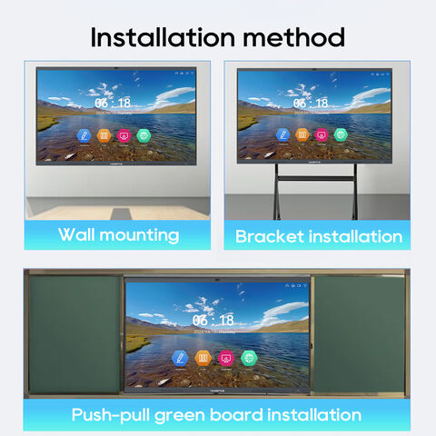 Leaderhub New 86 Inch Finger Multi Touch Screen 8+128gb Electronic Interactive Smart Whiteboard ...