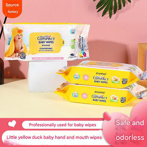 Baby Hand And Mouth Wet Wipes Small Yellow Duck Packaging Always Carry ...