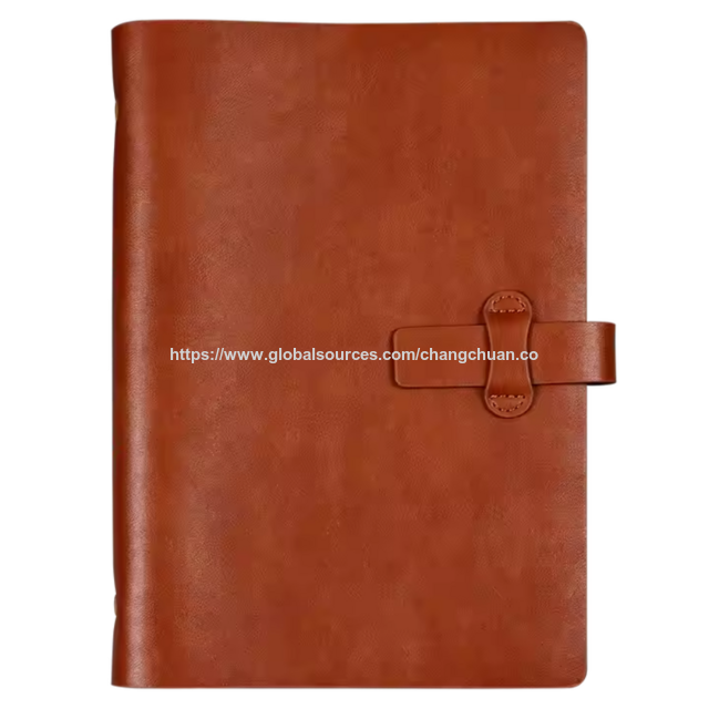 Genuine Leather Notebook With Double - Cut Stitched Leather Fastener ...
