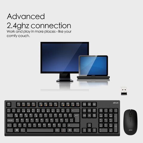 Buy China Wholesale Oem/aikun 2.4ghz Wireless Keyboard And Mouse Combo ...