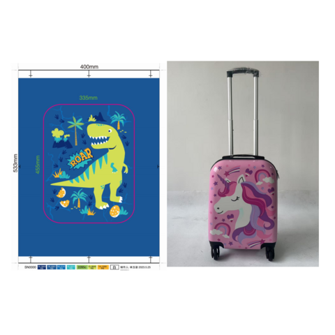 Abs&pc Kids Trolley Case (dinosaur2) With No Lock, Enhanced Waterproof ...