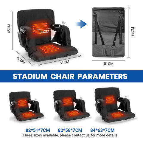 Folding Portable Reclining Heated Stadium Seat Chairs For Bleachers ...