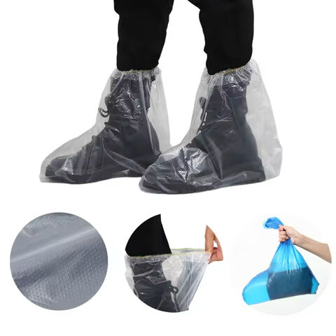 Buy China Wholesale Rainy Day Waterproof Plastic Short Tube Pe Boot ...