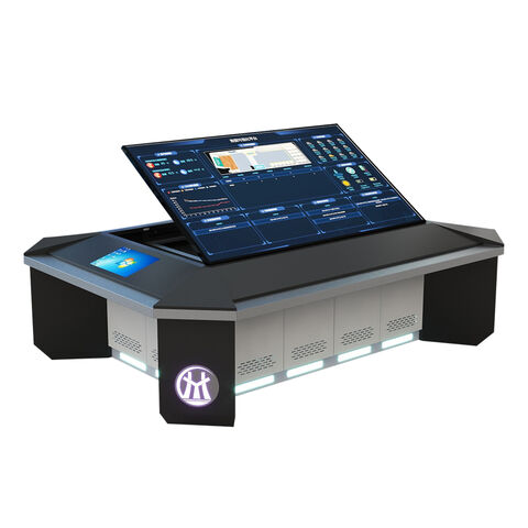 Intelligent Control Room Large Screen Control Console Can Lift And Command Large Screen Metal ...