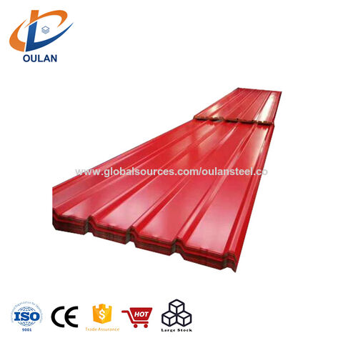 Durable Using Z60 Z275 Color Coated Galvanized Corrugated Sheet 0.12 ...