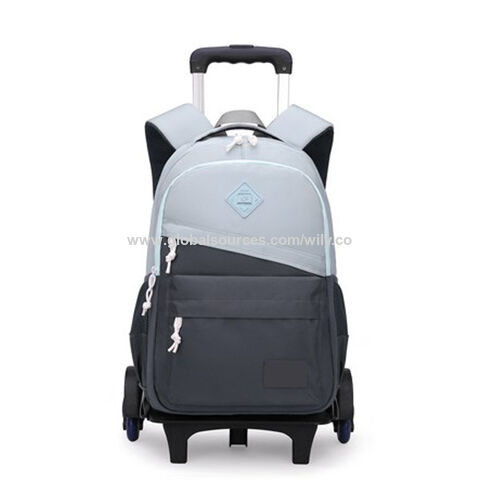 Back To School 6 Wheels Trolley Backpack For Students And Youths ...