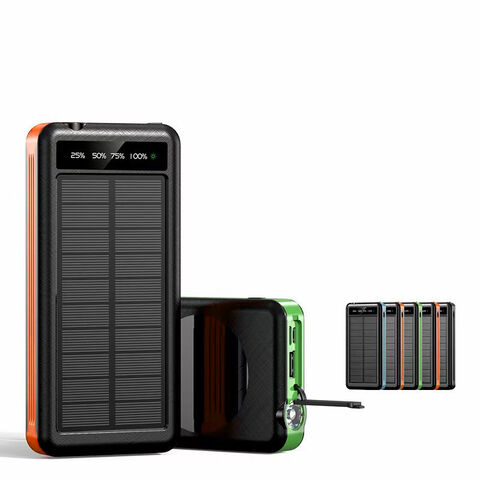 Solar Digital Display Mobile Power Bank 10000mah 5w Wireless Charging ...