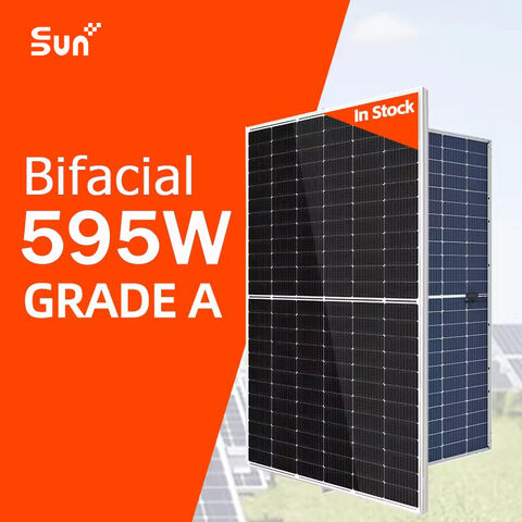 Sunplus 595w Bifacial Solar Panel | High-efficiency Mono Cells | Anti ...