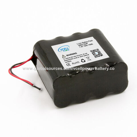 Rechargeable 3.7v 7.4v Lithium Battery 10ah 18650 2s4p Lithium-ion ...