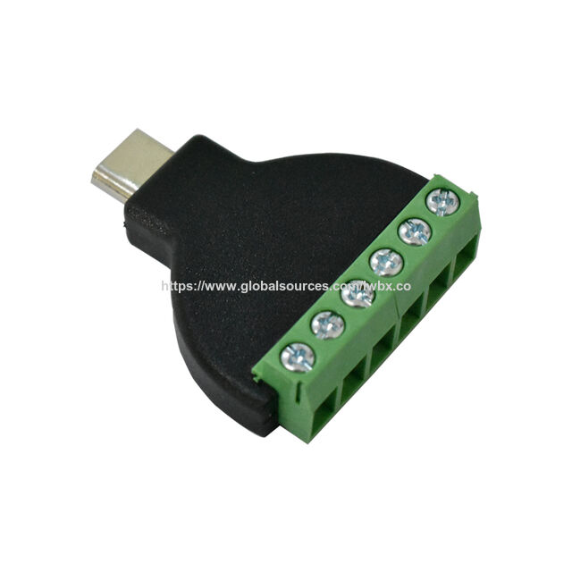 Buy China Wholesale Usb Type C 6pin To Terminal Block Adapter ...