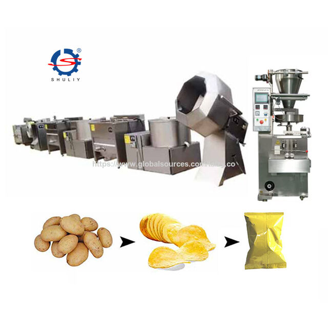Automatic Potato Chips Production Line/industrial Potato Chips Making ...