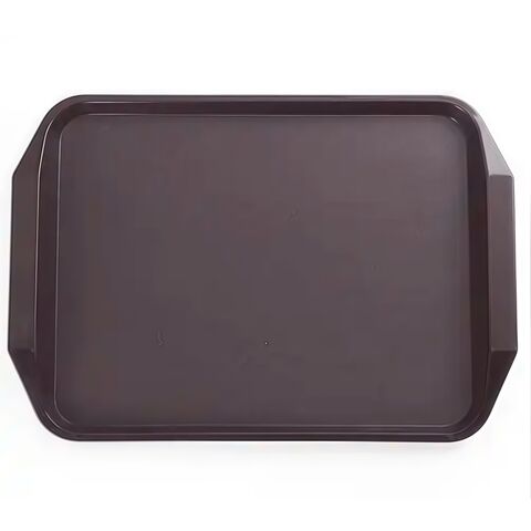 Durable Plastic Cafeteria Food Serving Tray Plate Stackable Canteen ...