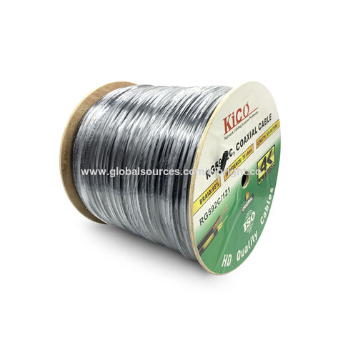 Oem High-speed Ethernet Rg59+2c Cctv Cable Pvc Coaxial Rg59 Cable Video ...