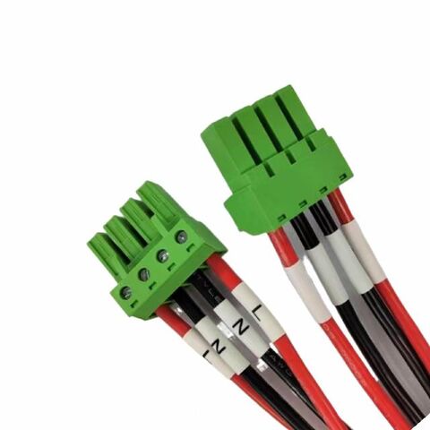 Green Right Angle Pitch Pcb Terminal Block Connector Wring Harness ...